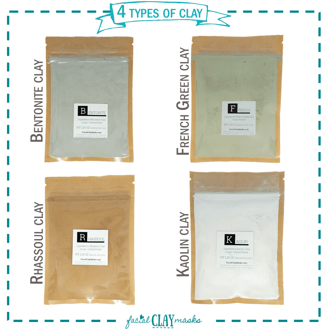 Facial Clay Mask Assortment Pack | Makes 20 Clay Face Masks!