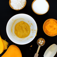 Exfoliating Mango Sugar Scrub Mask | DIY 2-in-1 scrub + mask